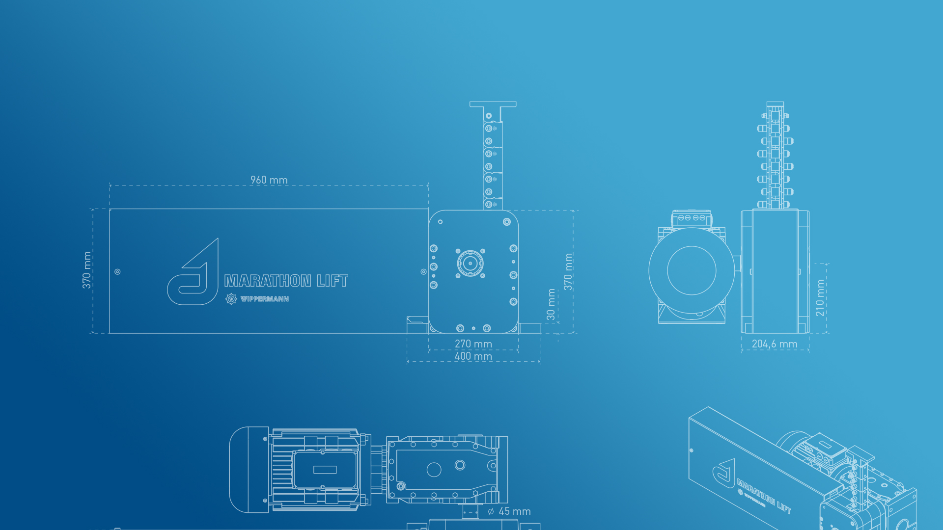 Technical data of the rigid chain system Marathon Lift