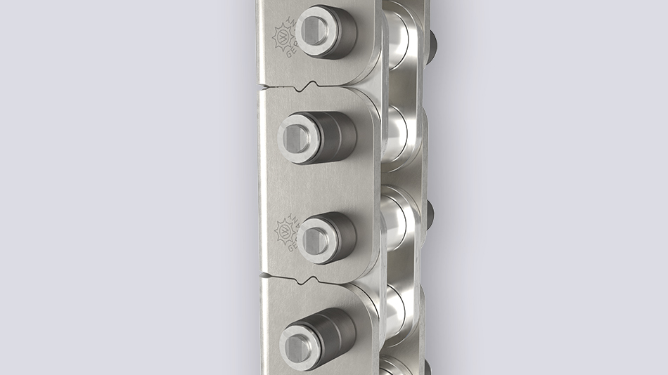 Maintenance-free rigid chain with patented outer plates